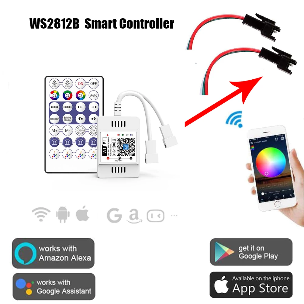 Ws2812b Ws2812 Wifi Controller | Ws2812b Controller Google Home ...