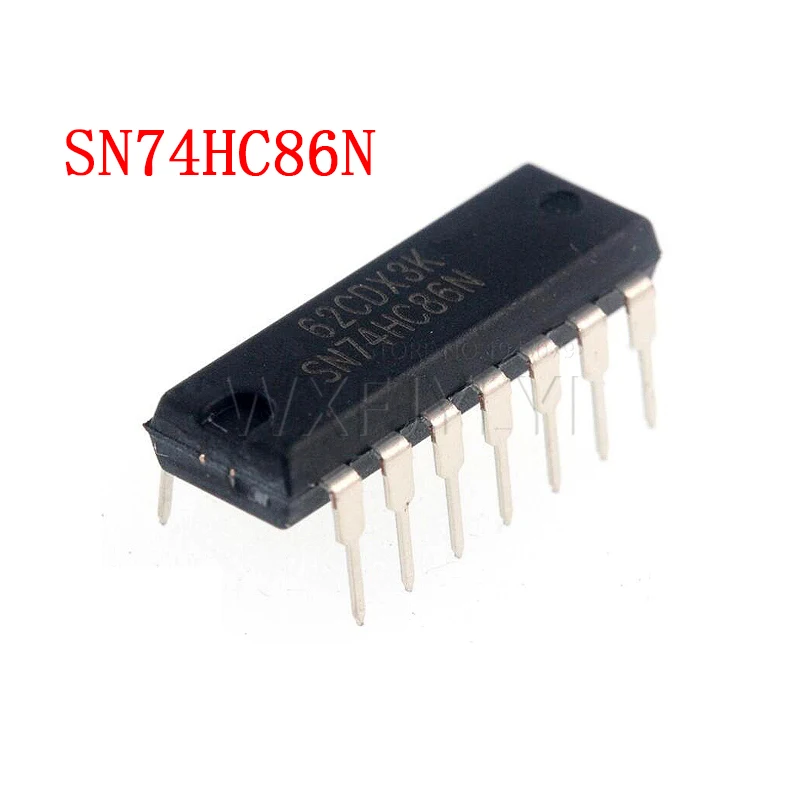 10 unids/lote 74HC86N SN74HC86N 74HC86 SN74HC86 DIP 14 puertas QUAD 2 ...
