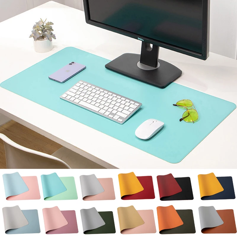 Large Mouse Pad Cover Office Bedroom Pu Double Side Leather Waterproof ...