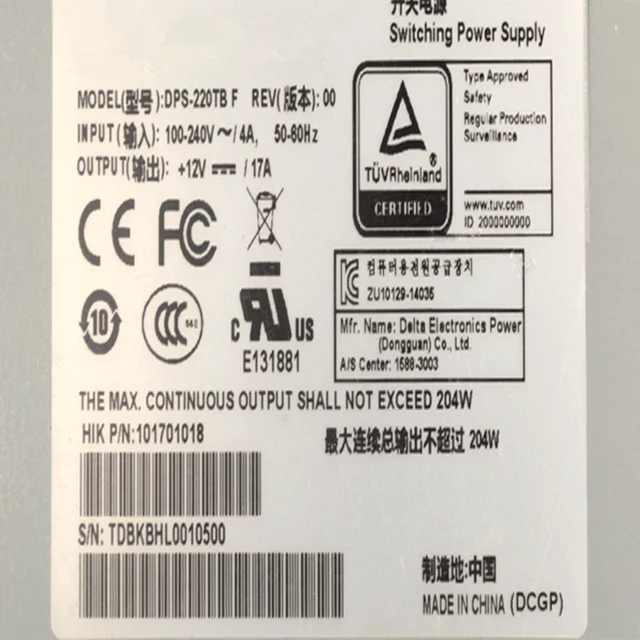 Original PSU For Hanker Dahua DVR NVR 20Pin SATA*8 220W Power Supply ...