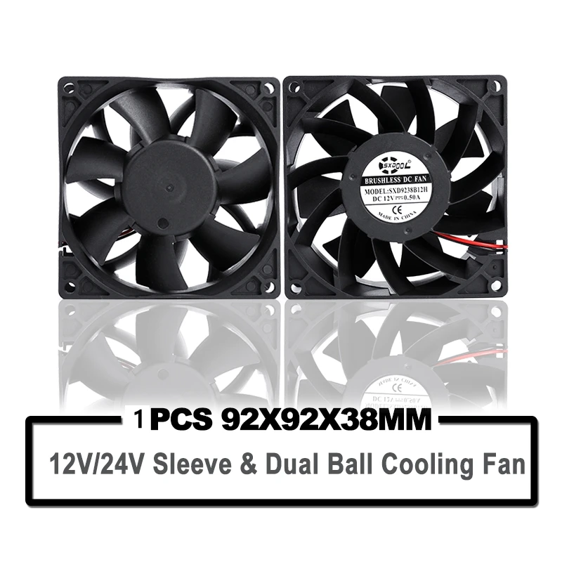 Cabinets Fan 92mm Sxdool 9238 Dc 12v 24v 92mm 90mm Dual Ball Bearing ...