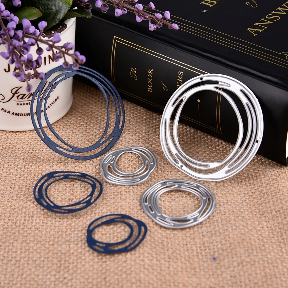 Annulus Decoration 3pcs Metal Circle Ring Cutting Dies Mold Scrapbook ...