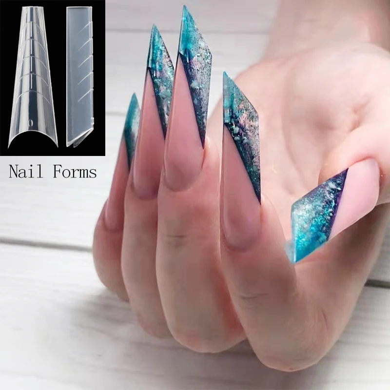 60pcs Upper Forms For Nails Extension Mold For Poly Uv Gel Building ...