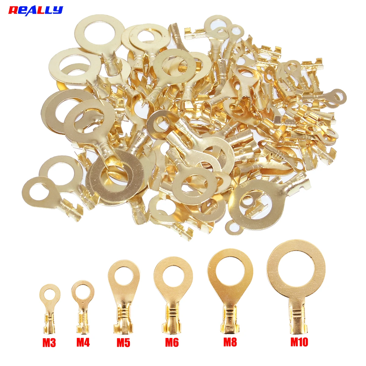 100pcs Open Barrel Wire Crimp Copper Terminal Connerctor- Non-insulated ...