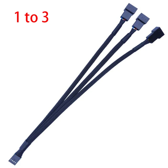 Atx Case 3-Way PWM Fan Splitter Cable 2-Pack - 1 To 3 Converter For PC ...