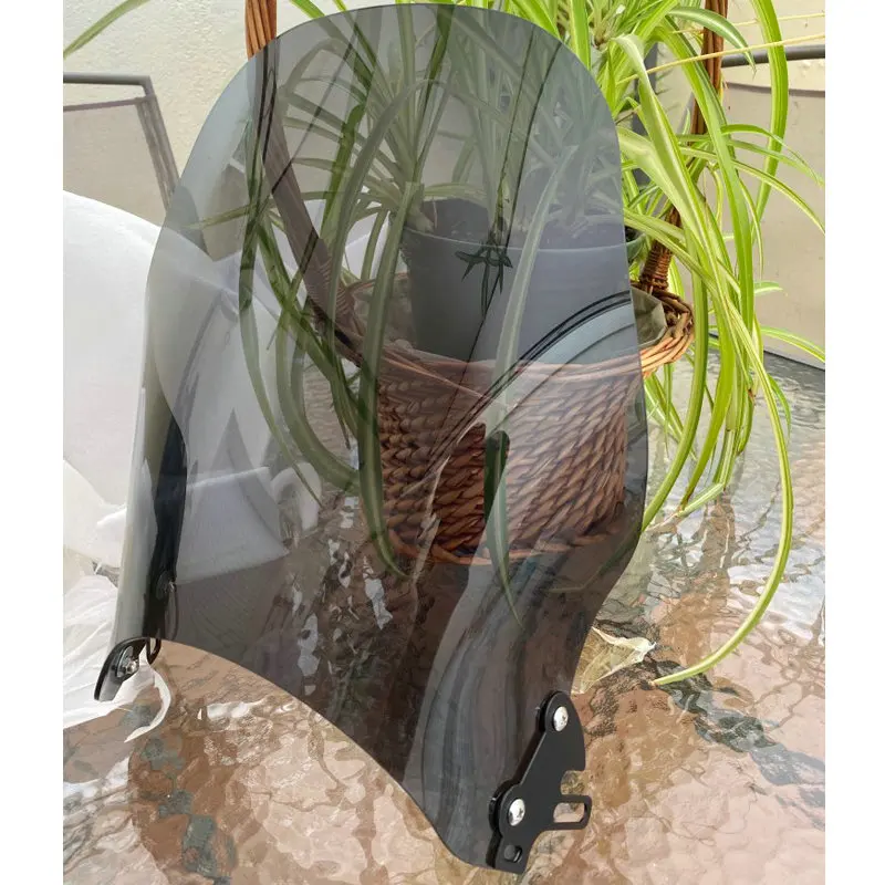 Universal-Motorcycle-Windshield-Round-Lights-Street-Bike-Windscreen ...