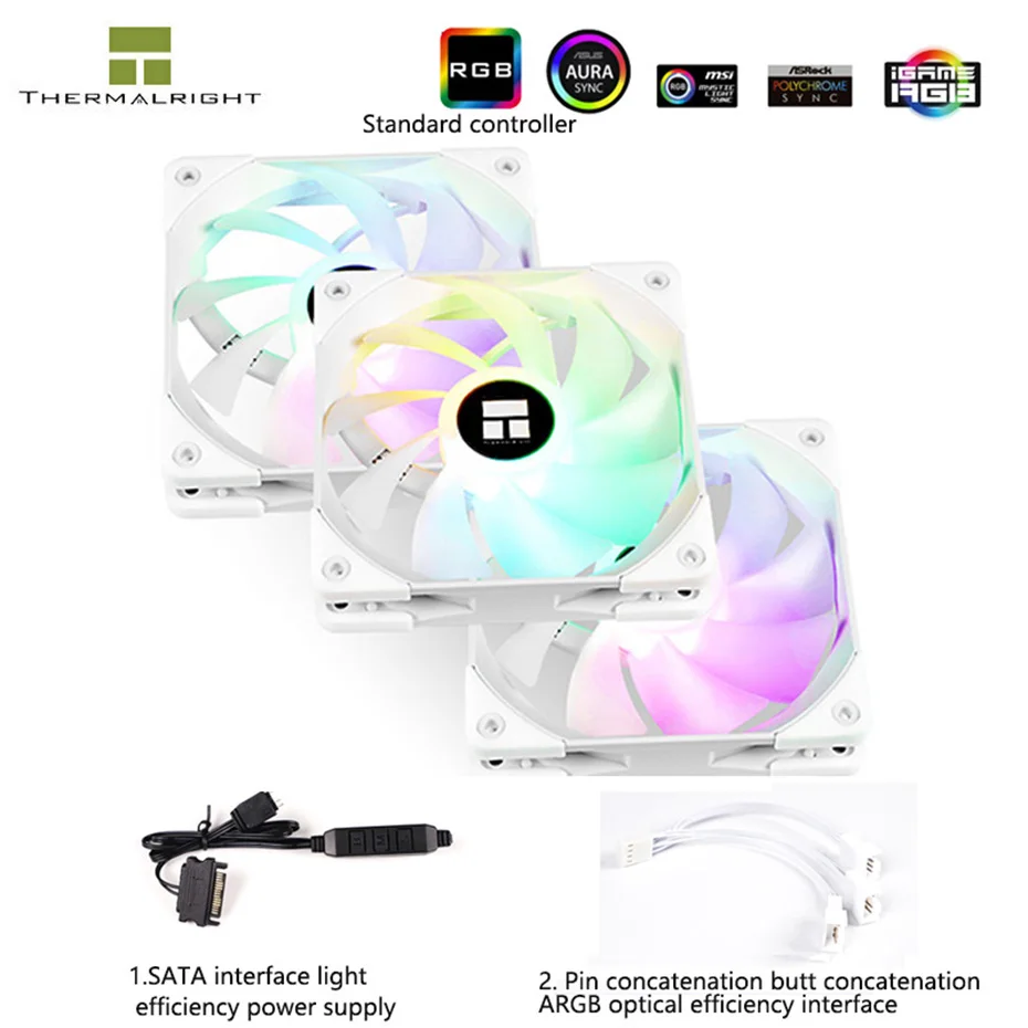 Thermalright-TL-C12W-S-X3-ARGB-120mm-3-in-1-Case-Cooling-Fan-4pin-PWM ...