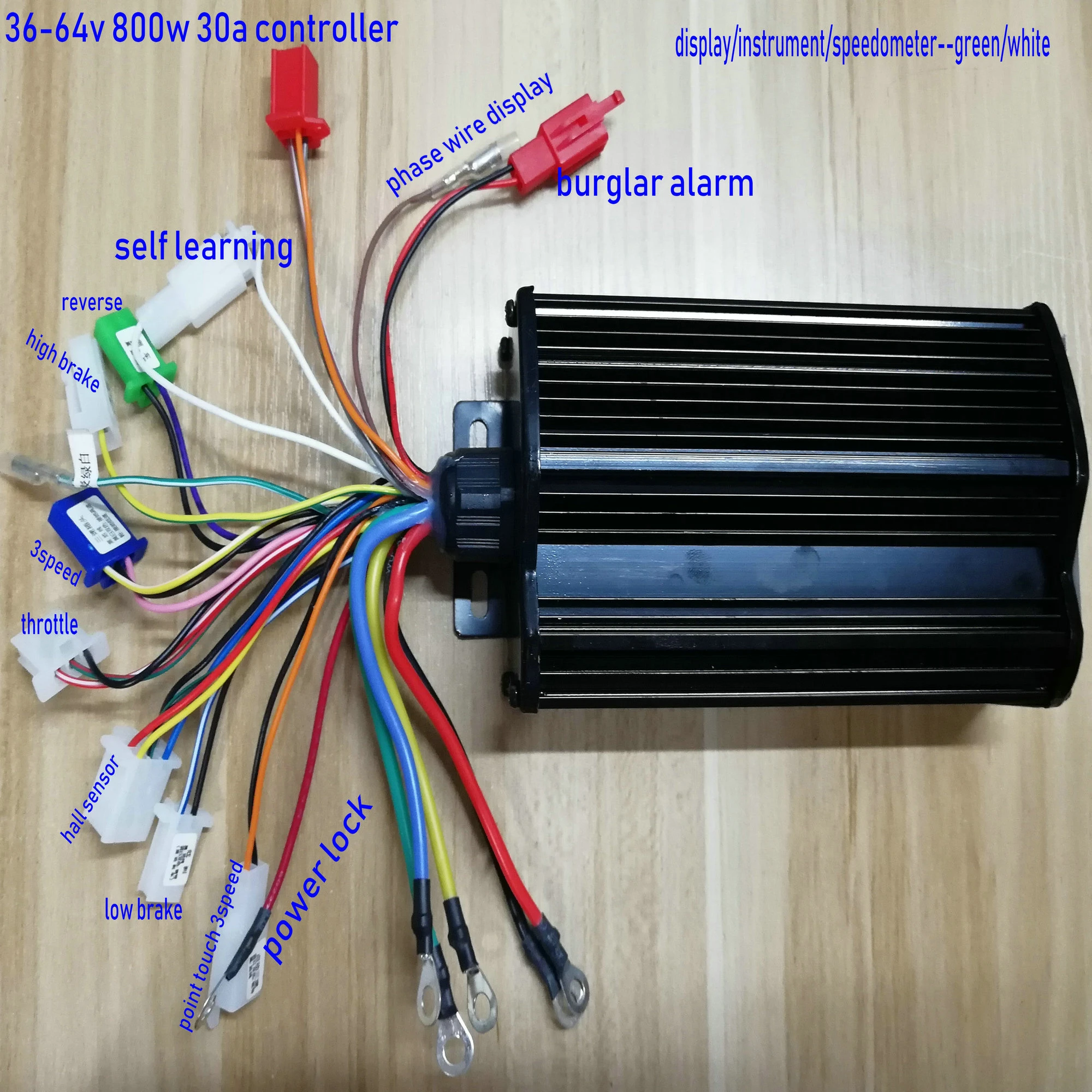 36v48v60v64v30a Controller Sinewave For Electric Scooter E-bicycle Accessory Tricycle Bike Mtb ...
