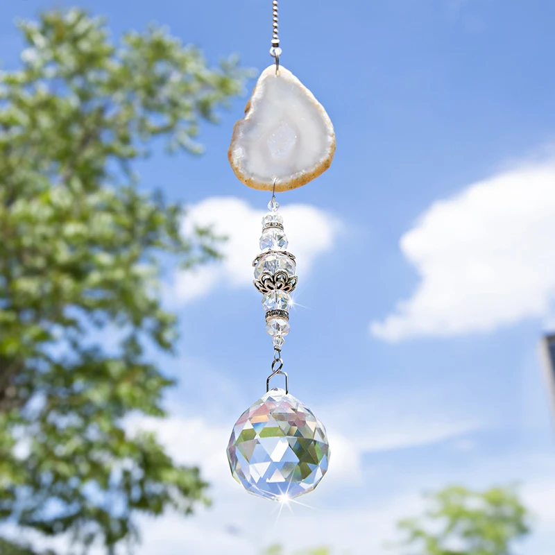 Agate Stained Glass Suncatcher Outdoor & Gardening Garden Decoration ...