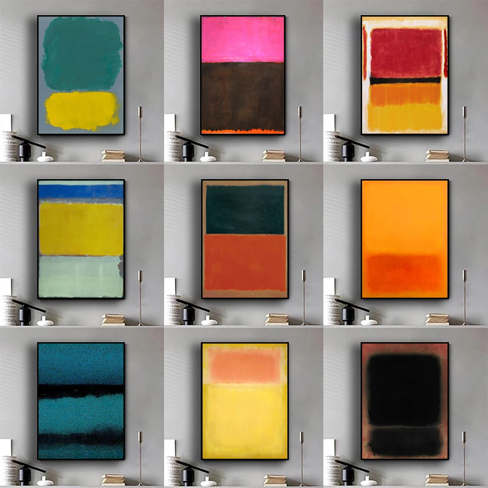 Abstract Color Art By Mark Rothko Colorful Canvas Painting Posters and ...