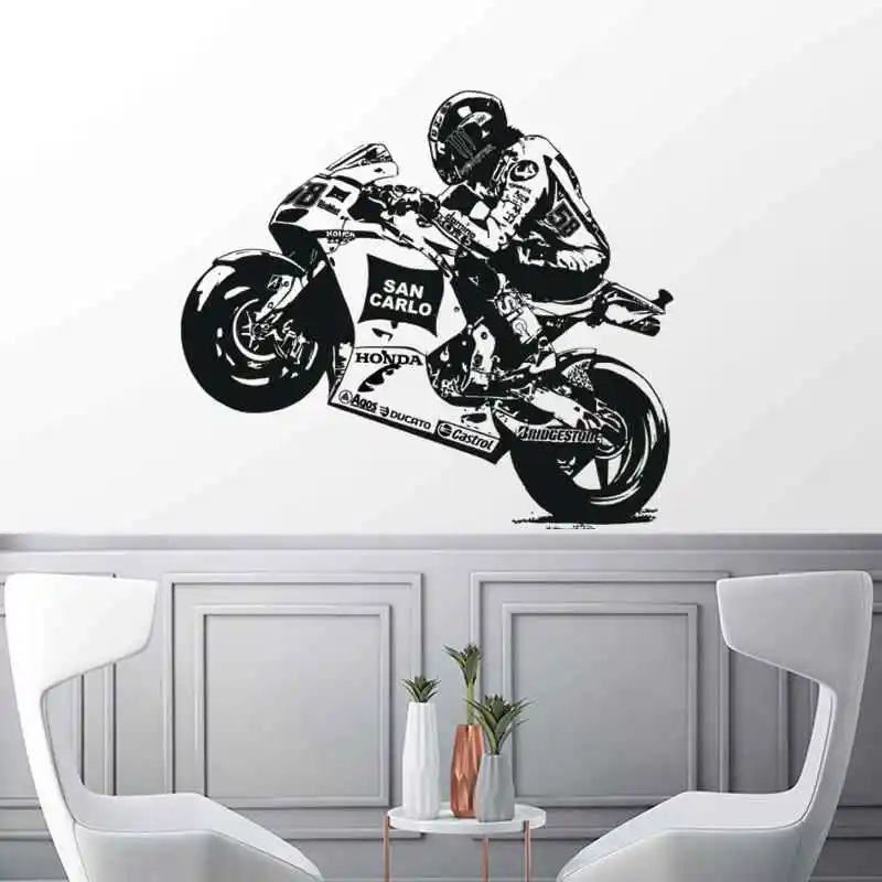 Race Motorcycle Racing Sticker Vehicle Decal Posters Vinyl Wall ...
