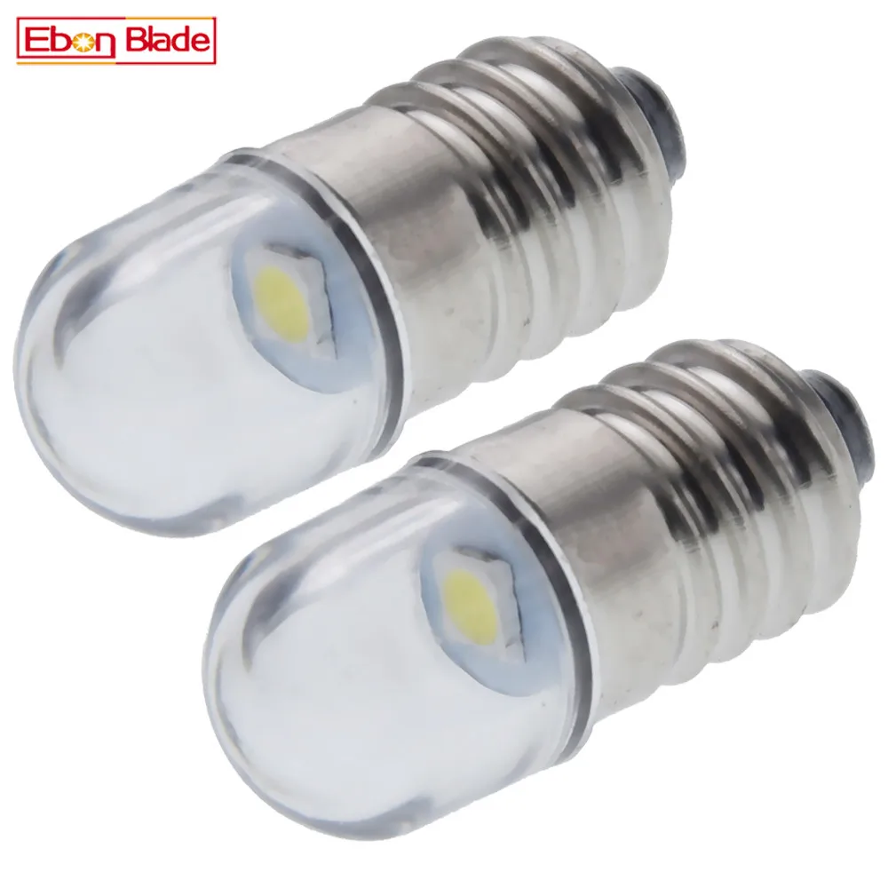 2pcs E10 Mes Led Bulb Warm/white 3v 6v 12v 24v Miniature Screw ...