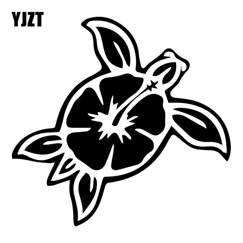 Hibiscus Sea Turtle Vinyl Decal Sticker Stickers, Labels & Tags Paper ...
