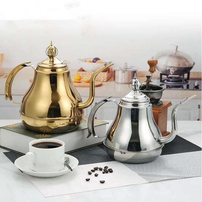 Teapots Kitchen & Dining Large Gold and Silver Teapot Kettle etna.com.pe