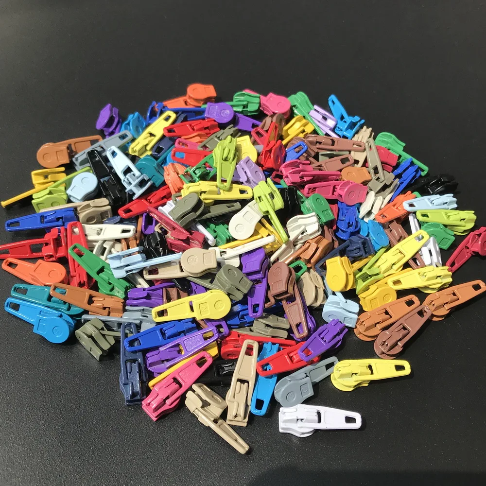 50pcs 3# Zipper Pulls For Nylon Zipper Multicolor Zipper Slider For ...