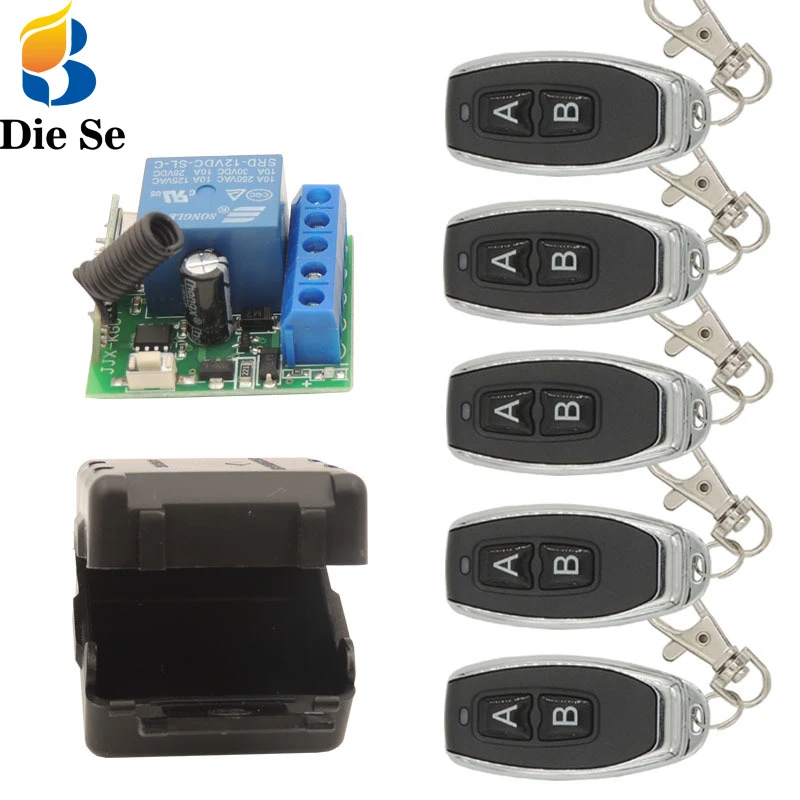 Diese 433Mhz Universal RF Remote Control Switch 12V Relay Receiver 1CH ...