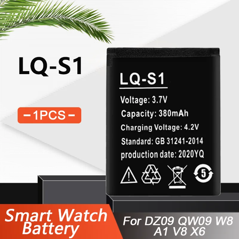 1Pcs LQ-S1 3.7V 380mAh Rechargeable Li-ion Polymer Battery For Smart ...
