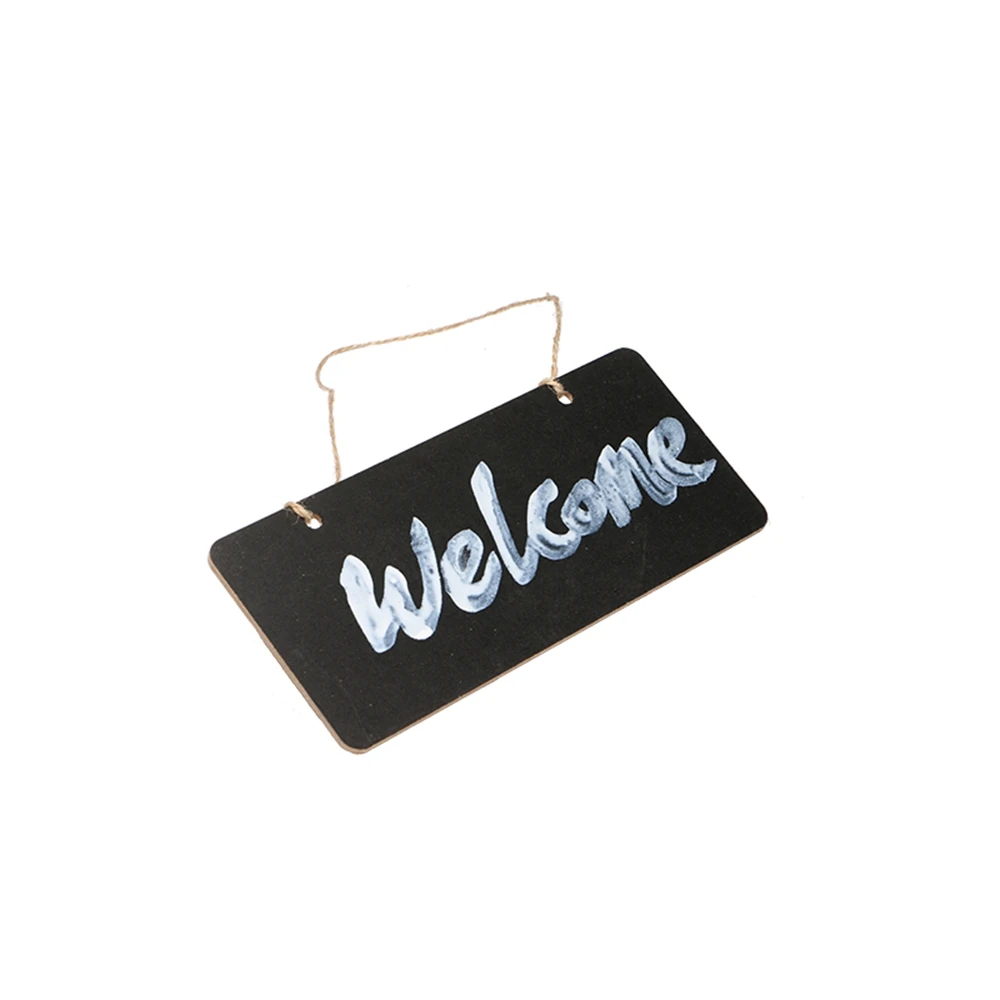 Wooden-Mini-Blackboard-Welcome-Plate-Chalkboard-Message-Sign-With-Hang ...