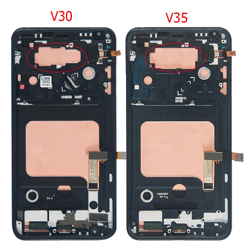 LG V30 ThinQ V35 용 정품 LCD 디스플레이, 프레임 포함, 6.0 인치 LCD 화면, V30 + H930 ...