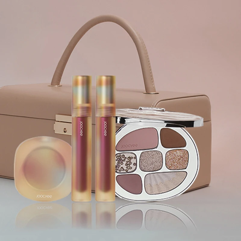 Joocye 아이 섀도우 립글레이즈 블러쉬 코스메틱 선물 박스 리치 컬러 데일리 올 매치 오래 지속되는 초보자 메이크업 세트 ...