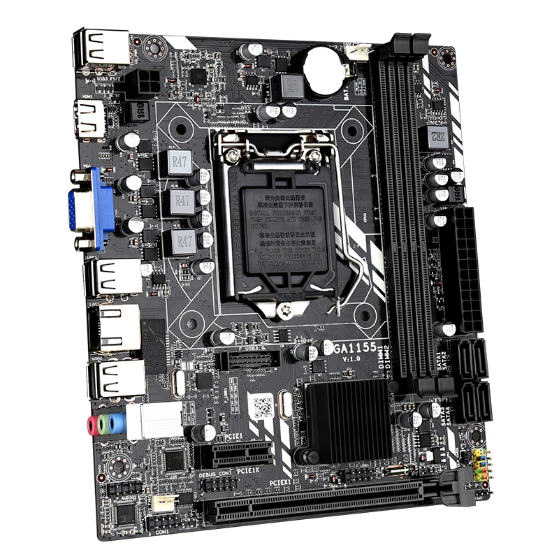 Placa base H61 para ordenador, tarjeta madre con enchufe LGA 115 ...