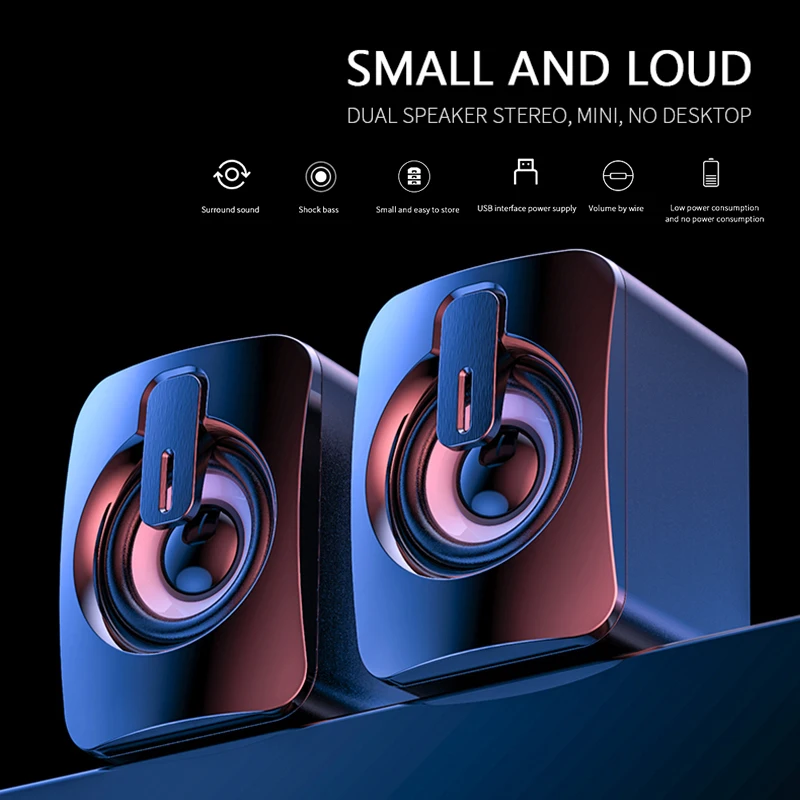 USB Wired Computer Speakers Bass Stereo Subwoofer,Laptop Smartphones ...