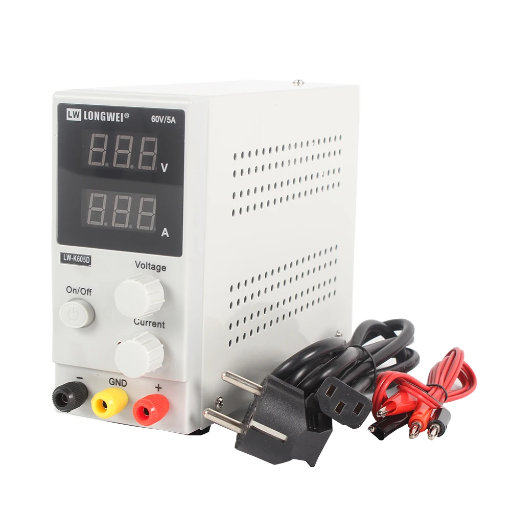 New-DC-Power-Supply-LW-K605D-60V-5A-Mini-LCD-Digital-Display-Adjustable ...