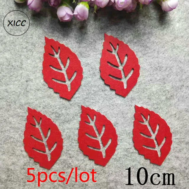 XICC Leaf Felt Non Woven Green Tree Leaves Patch Kindergarten School ...