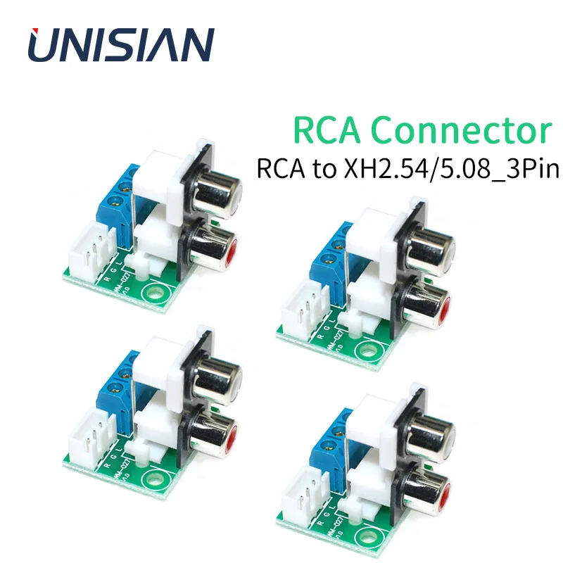 Unisian Rca Connection Board Rca To 3p 2.54mm 5.08mm Connector Module ...
