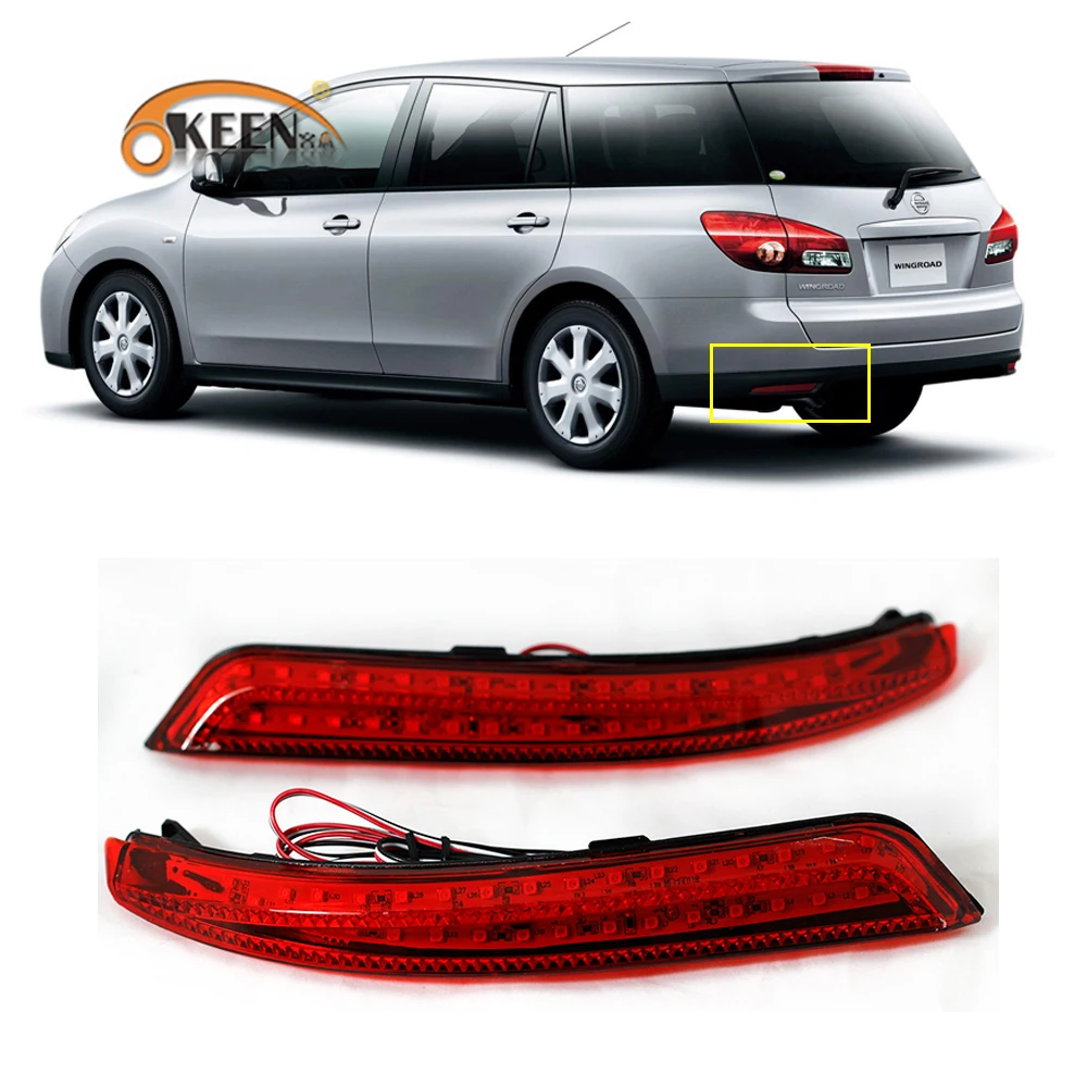 2Pcs-For-Nissan-Wingroad-Y12-AD-Van-2006-2014-LED-Rear-Bumper-Lights ...