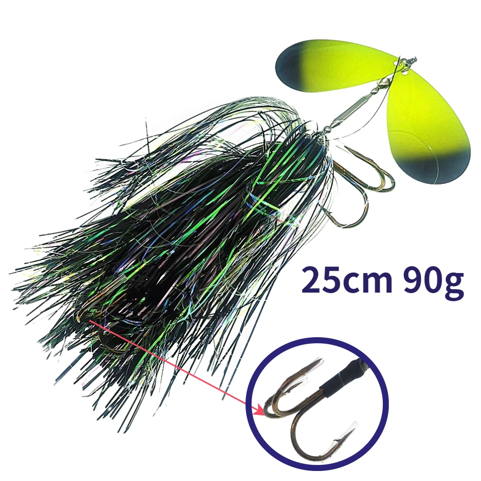 Bait Rig Best Pike Bass Jigs with Spinners Willow Leaf Copper Blades ...