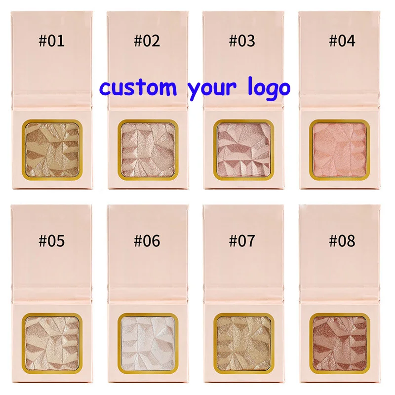 Sparkling Diamond Single 8 Colors Highlight Palette Private Label ...