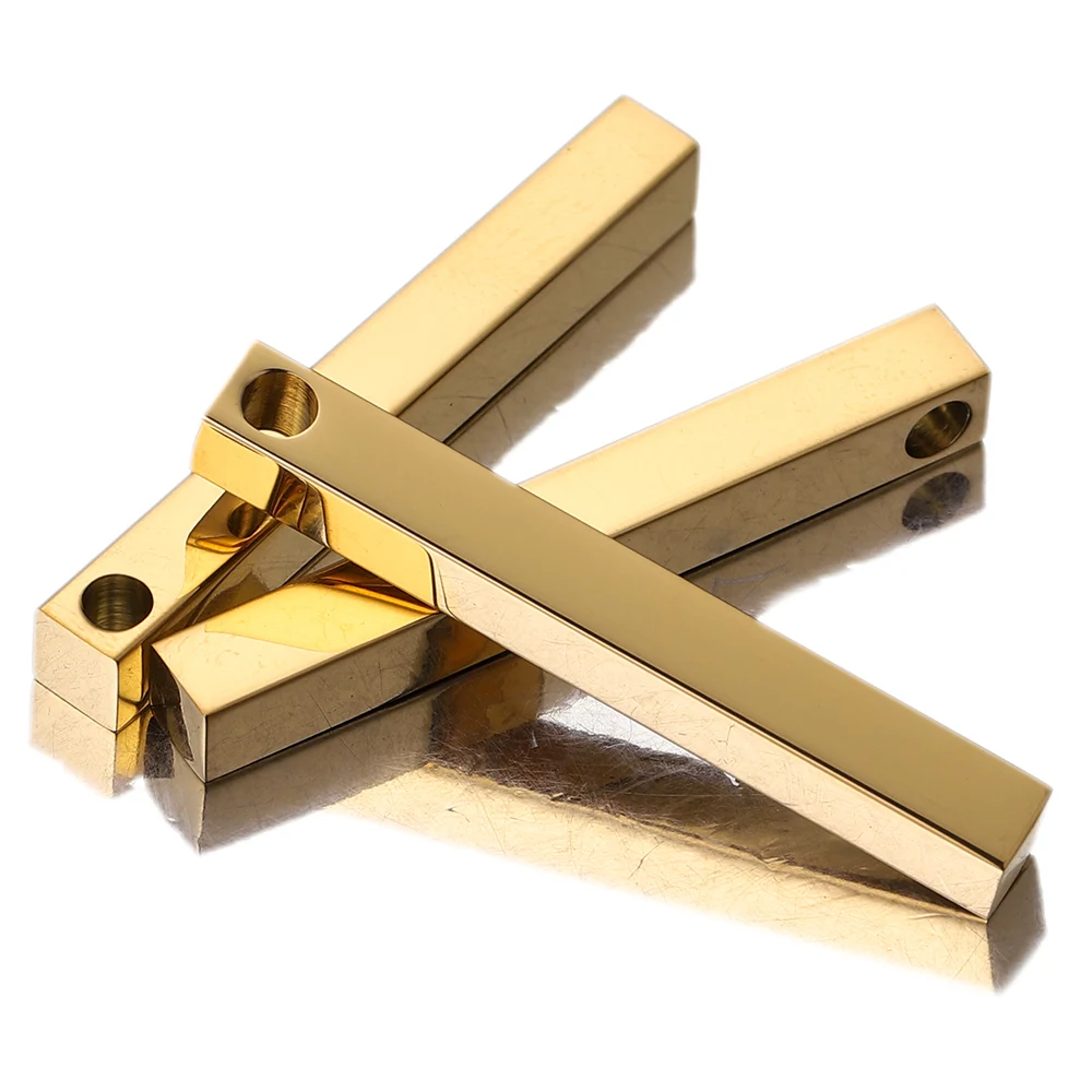 3D-Stainless-Steel-Gold-Geometric-Cuboid-Charm-Pendant-Jewelry-Making ...