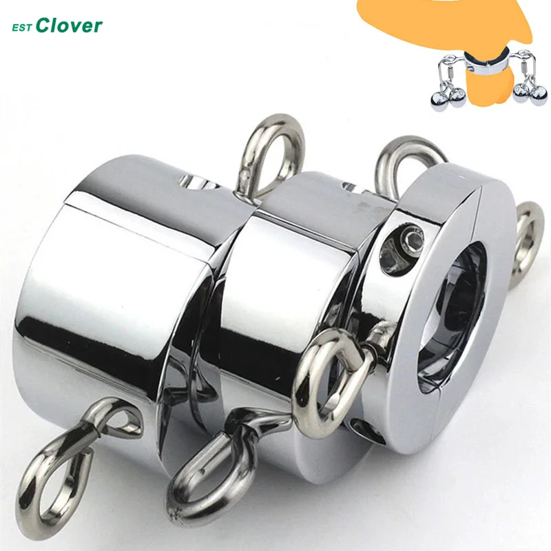 Steel Ball Stretcher Testicular Restraint Penis Ring Scrotum Stretcher ...
