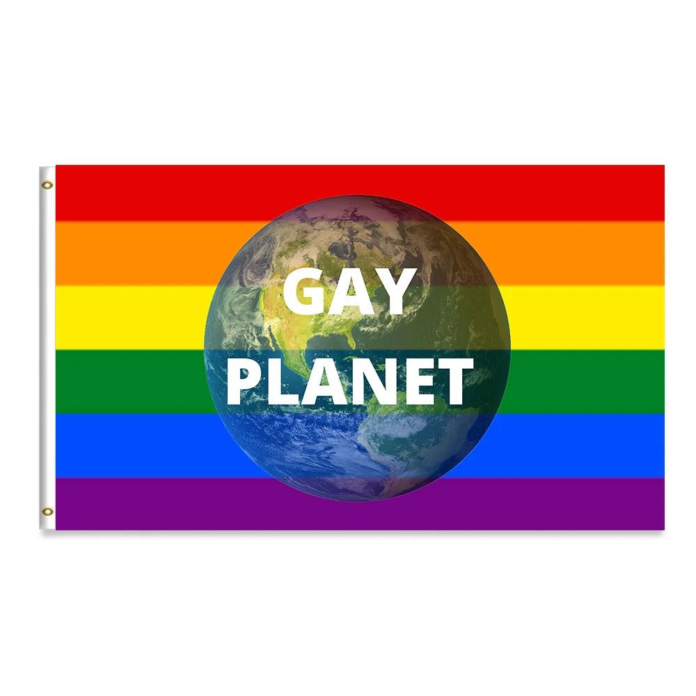 Bandera Gay Planet Lgbt Banner Rainbow Flag 150x90cm Banner 3x5 Ft 100d ...