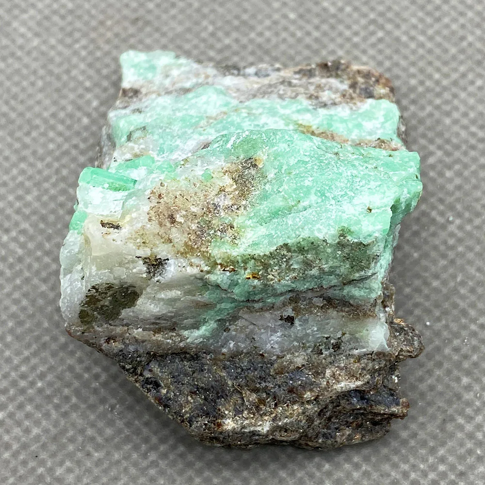 Natural Verde Esmeralda Mineral Gema-grau Cristal Espécimes Pedras E ...