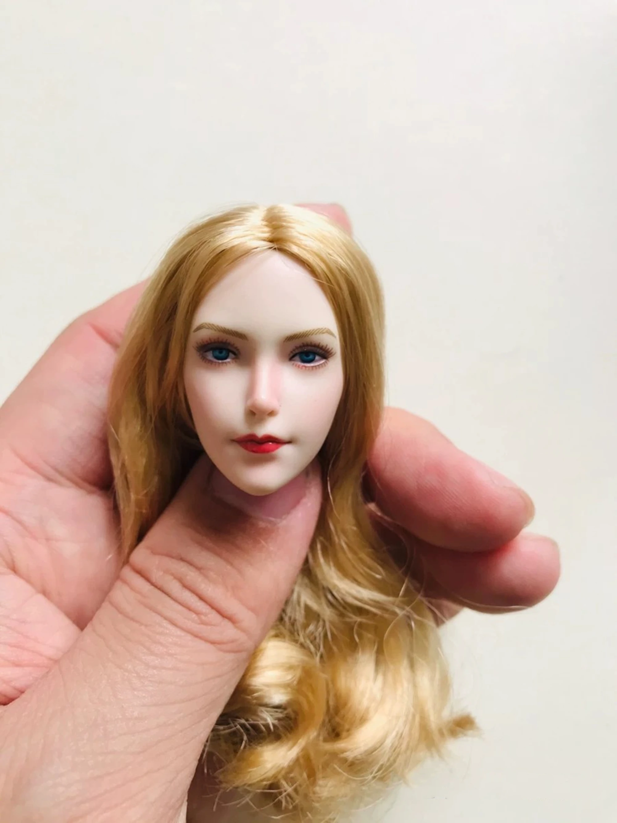 1 6 Sdh021a Blonde Hair Removable Elf Ears Girl Head Sculpt Model Fit