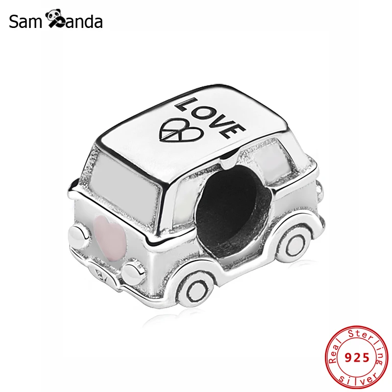 Charms 925 Sterling Silver Original Fit Pandora Bracelet Heart Bus ...