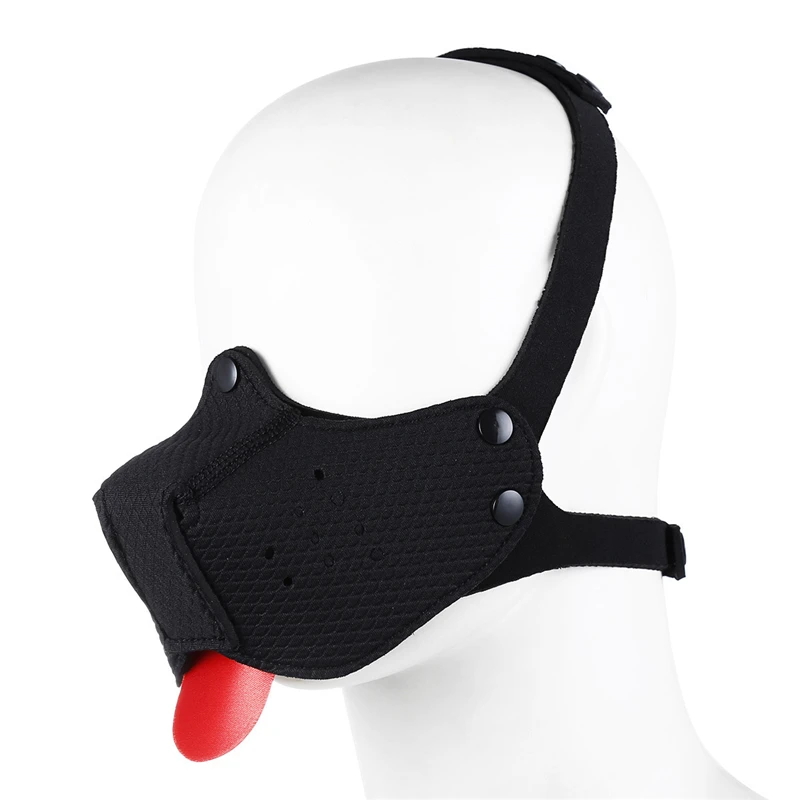 Puppy Play Neoprene Half Face Muzzle BDSM Gay Toys for Men Fetish Dog ...