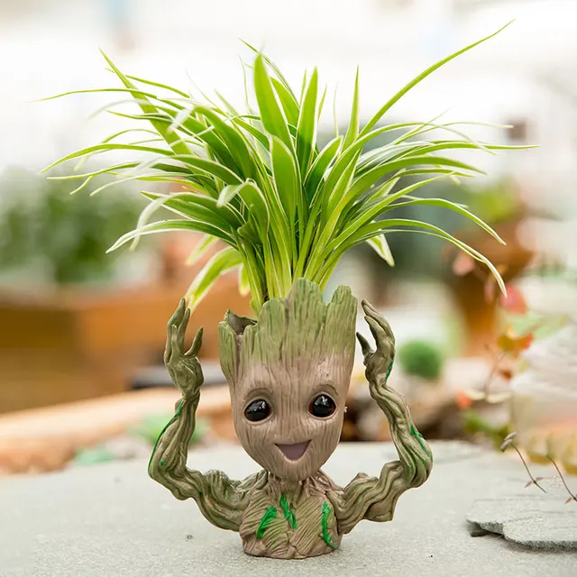 Home Decoration Ornaments Baby Groot Miniature Figurines Flower Pots ...
