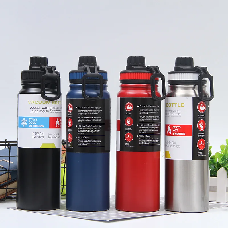 Termo portátil de acero inoxidable para deporte al aire libre, botella ...