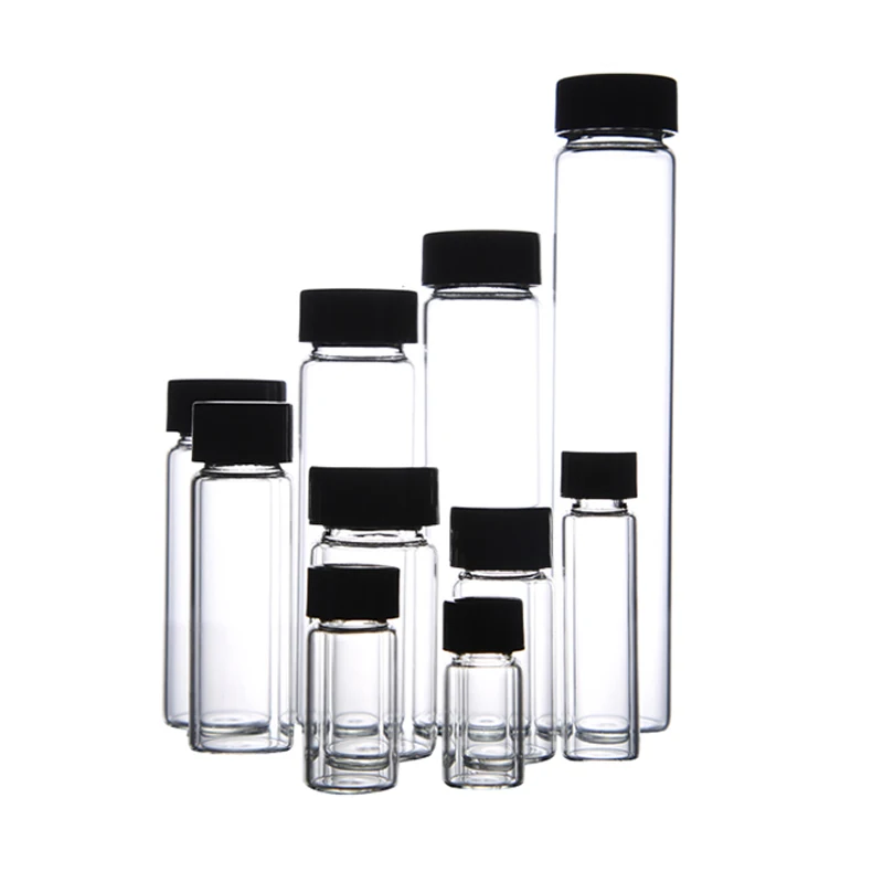 3ml to 60ml Transparent Glass sample vial Laboratory Reagent bottle ...
