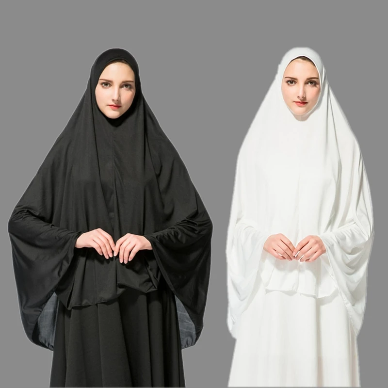 Muslim-Hooded-Big-Hijab-Islamic-Women-Eid-Prayer-Robe-Arab-Girls-Cover ...