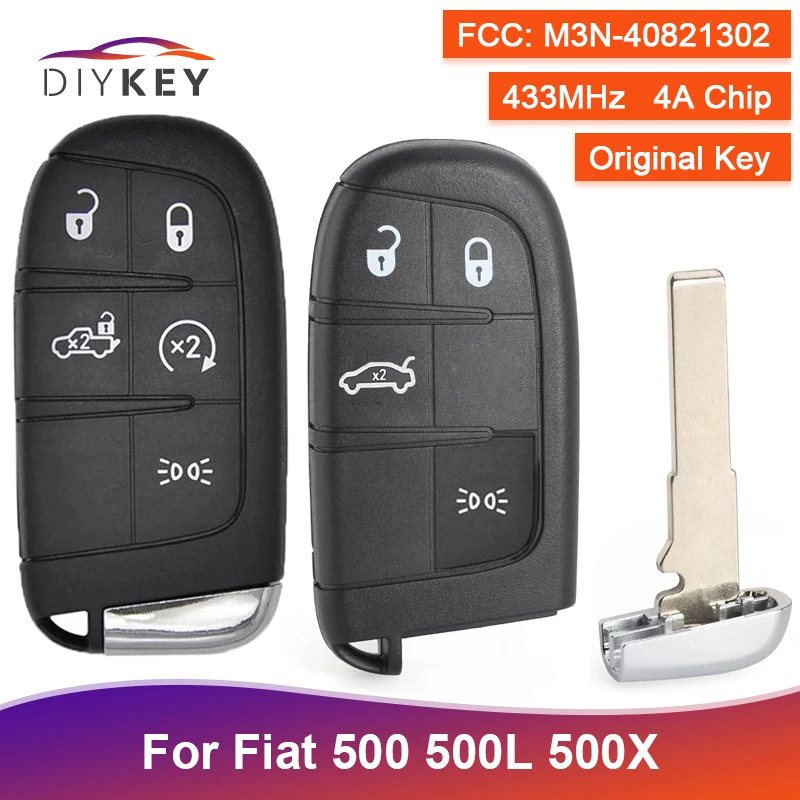 DIYKEY-Original-Key-For-Fiat-500-500X-500L-2016-2017-2018-2019-M3N ...