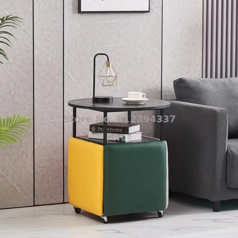 Magic cube combined stool household dining table tea table five in one ...