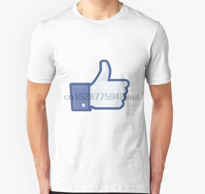 Men Tshirt Facebook Like Logo T Shirt Women T shirt Print Casual Cotton ...