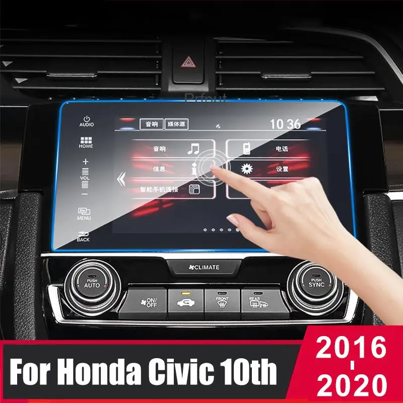 For-honda-civic-10th-2016-2017-2018-2019-2020-Glass-Car-Navigation ...