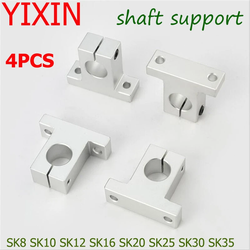 4pcs SK8 SK10 SK12 SK16 SK20 SK25 SK30 SK35 linear bearing rail shaft ...