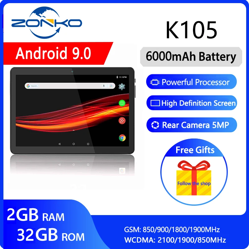 ZONKO Tableta de 10 pulgadas, Tablet con Android 10, 3G, llamadas ...