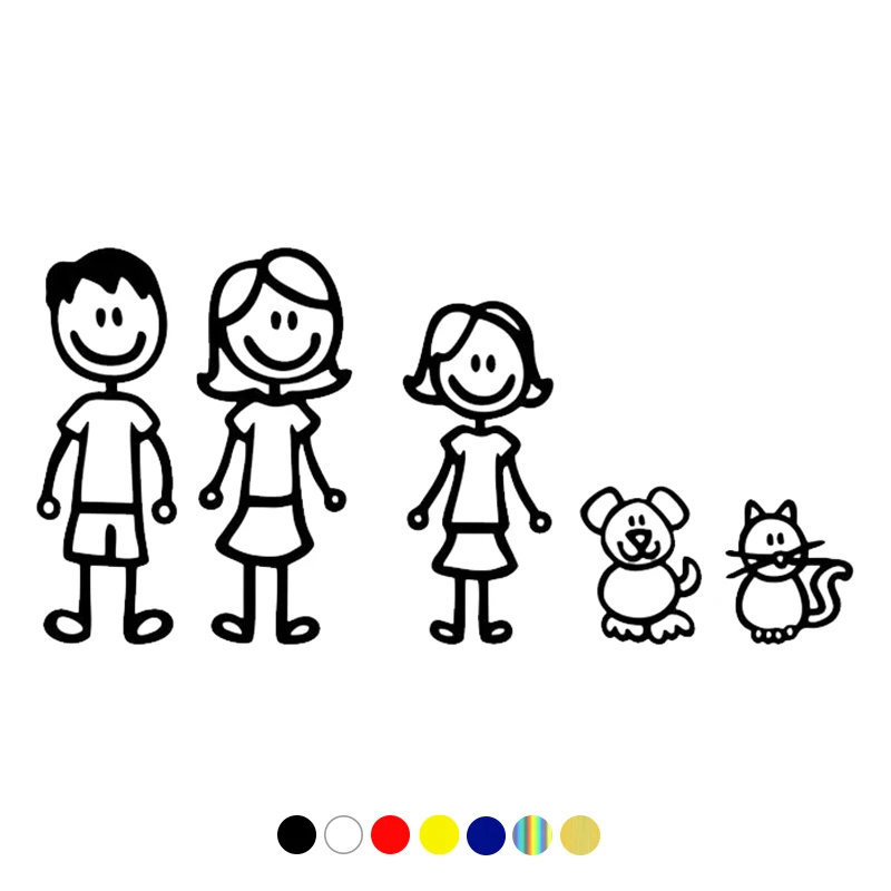 CS 1822 #20x10 cm engraçado adesivo de carro de vinil pai, mãe, filha ...